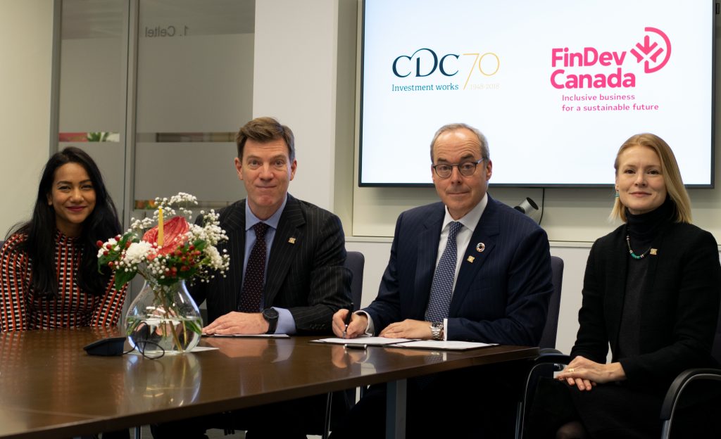 FinDev Canada and CDC Group sign agreement to contribute towards the achievement of the ...
